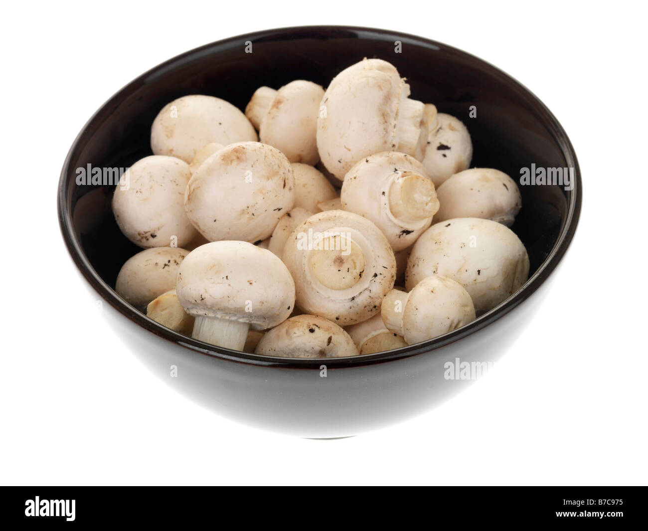 White button mushrooms Cut Out Stock Images & Pictures - Alamy