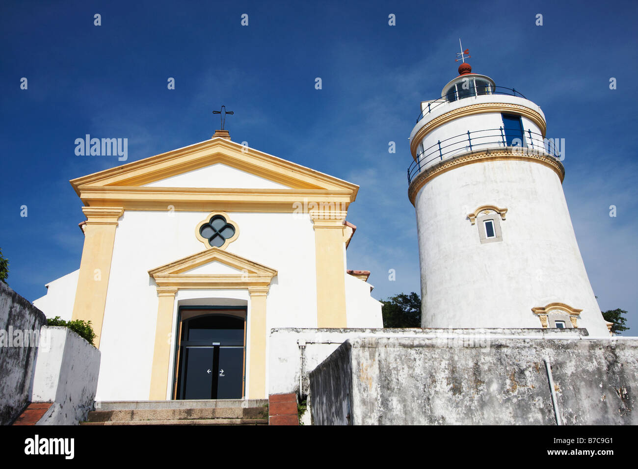 Chapel Of Our Lady Guia and Guia Lighthouse, Macau Stock Photo - Alamy