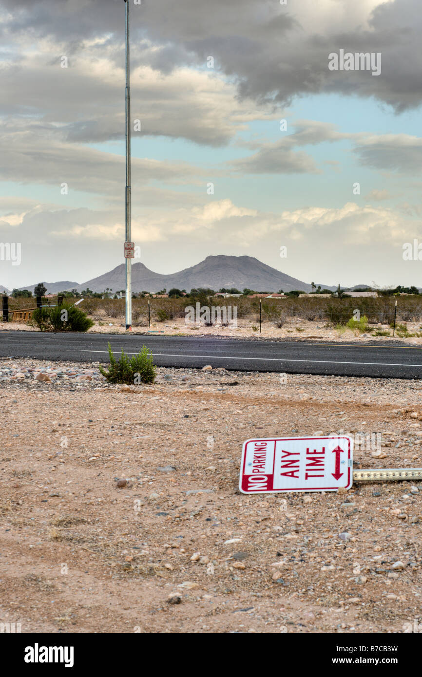 Street sign knocked over hi-res stock photography and images - Alamy