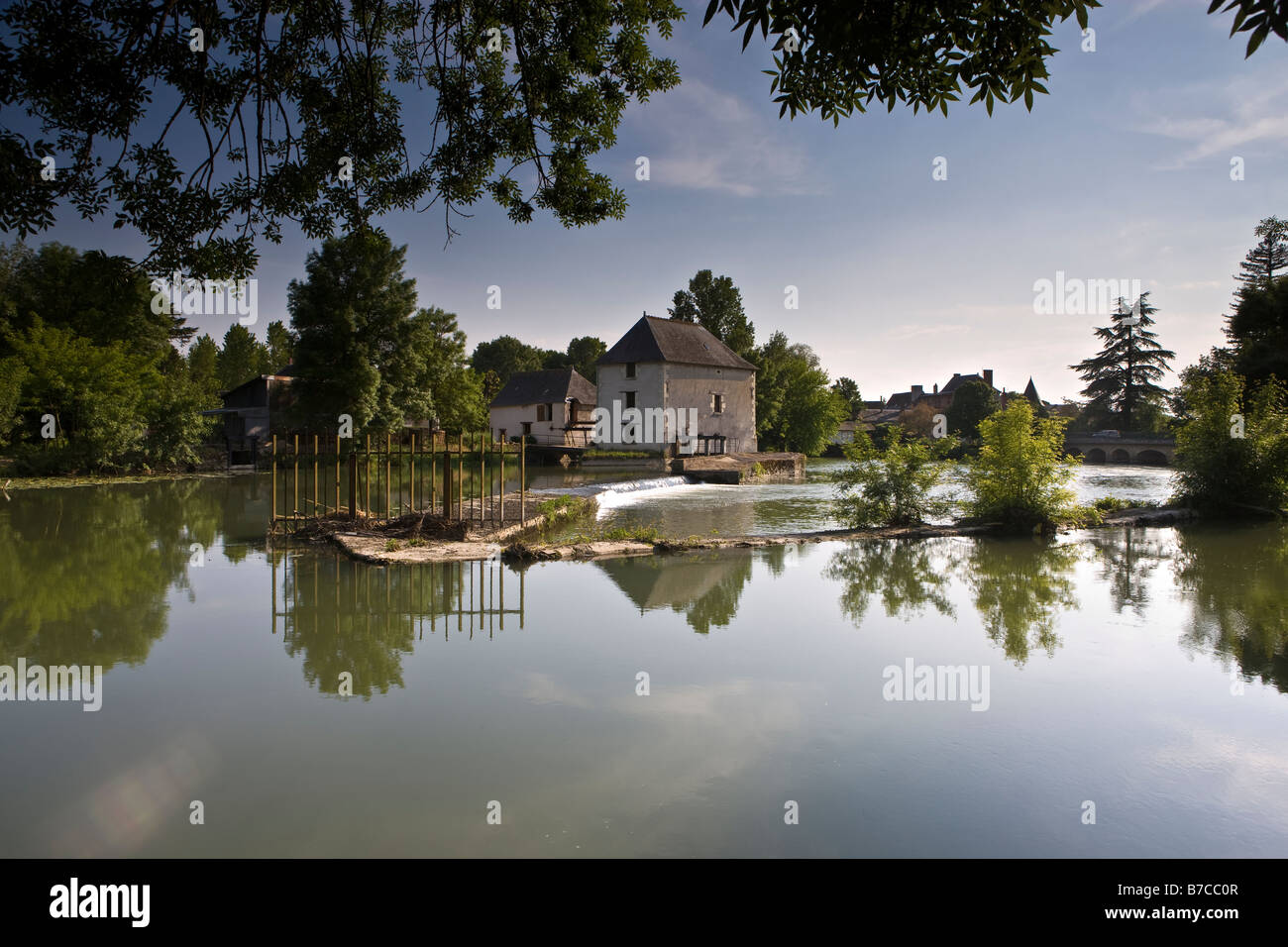 Old water mill in indre pont de ruan hi-res stock photography and ...