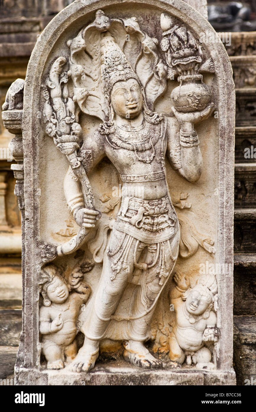 Historic ruins at the ancient city of Polonnaruwa, Sri Lanka Stock ...