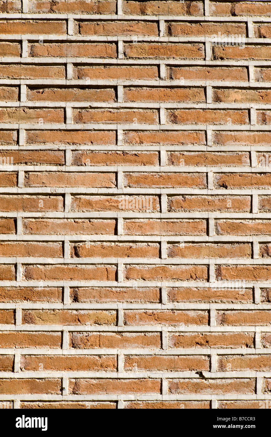 slim red bricks wall background Stock Photo - Alamy