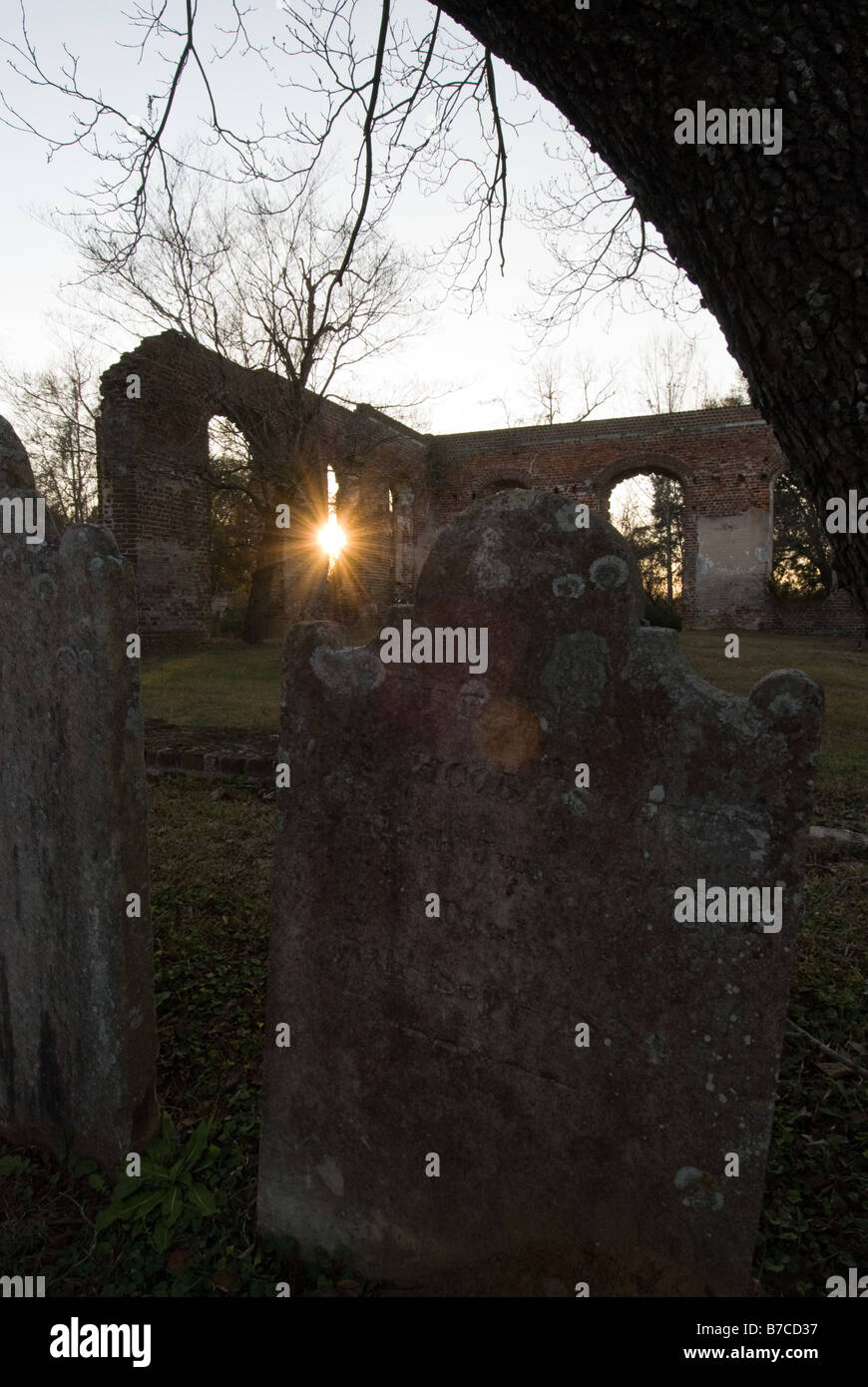 The ruins of Biggin Church in South Carolina Stock Photo - Alamy