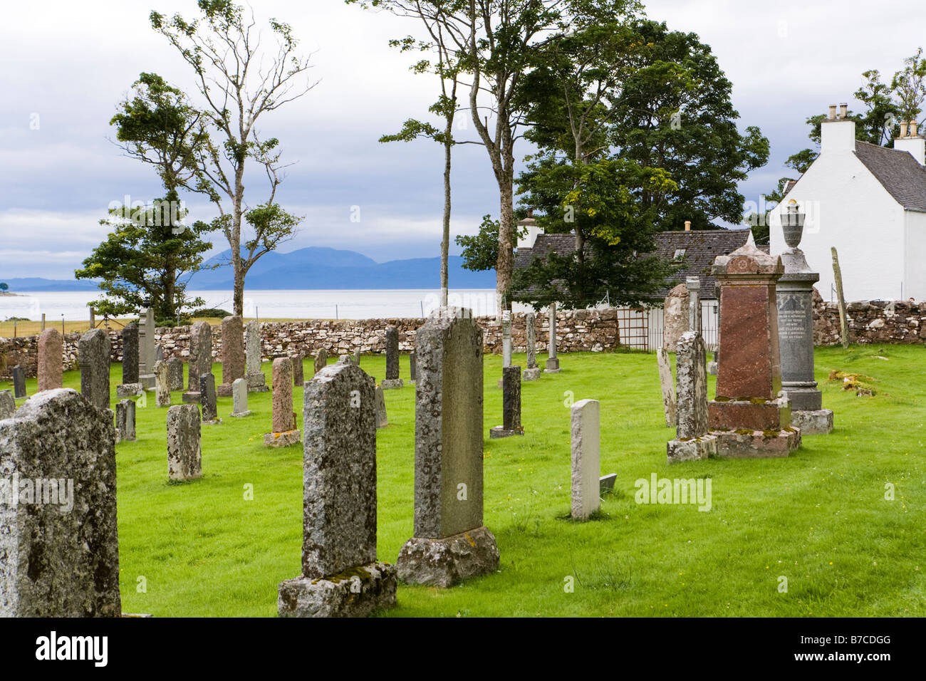 The churchyard at Clachan Church, Applecross, Wester Ross, Highland ...