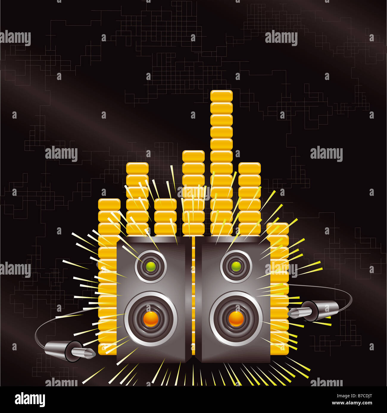 Abstract speakers and equalizer Stock Photo - Alamy