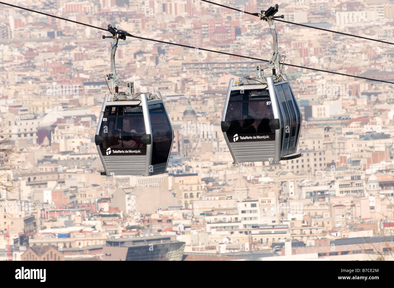 Teleferico de Montjuic, Barcelona Spain Stock Photo - Alamy