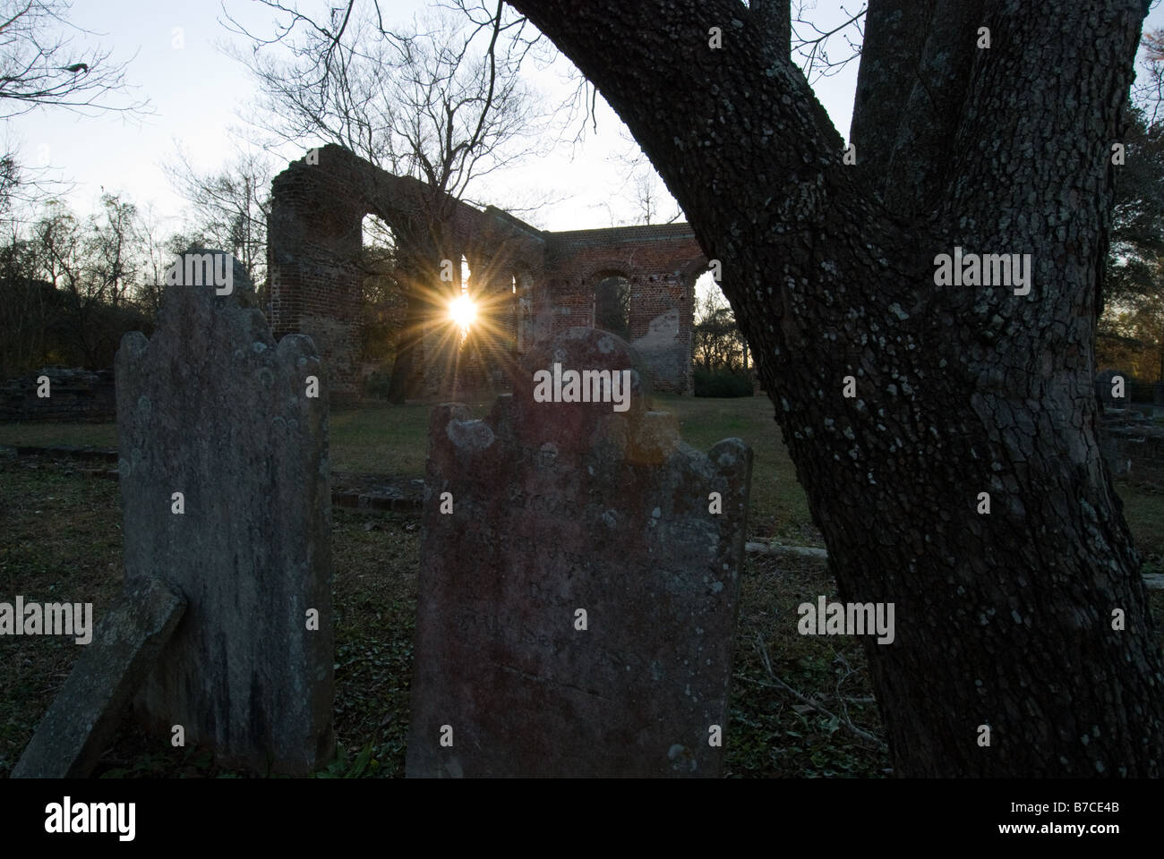 The ruins of Biggin Church in South Carolina Stock Photo - Alamy