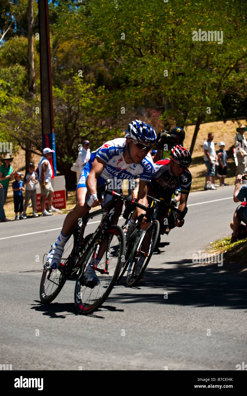 Cyclists competing in the Tour Down Under 2009 Classic Bike Race in the ...