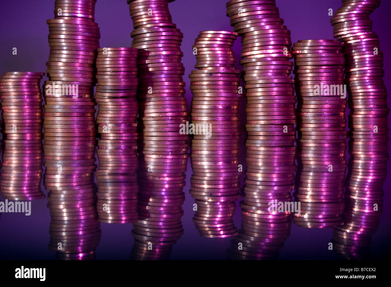 Money stack blue Stock Photo - Alamy