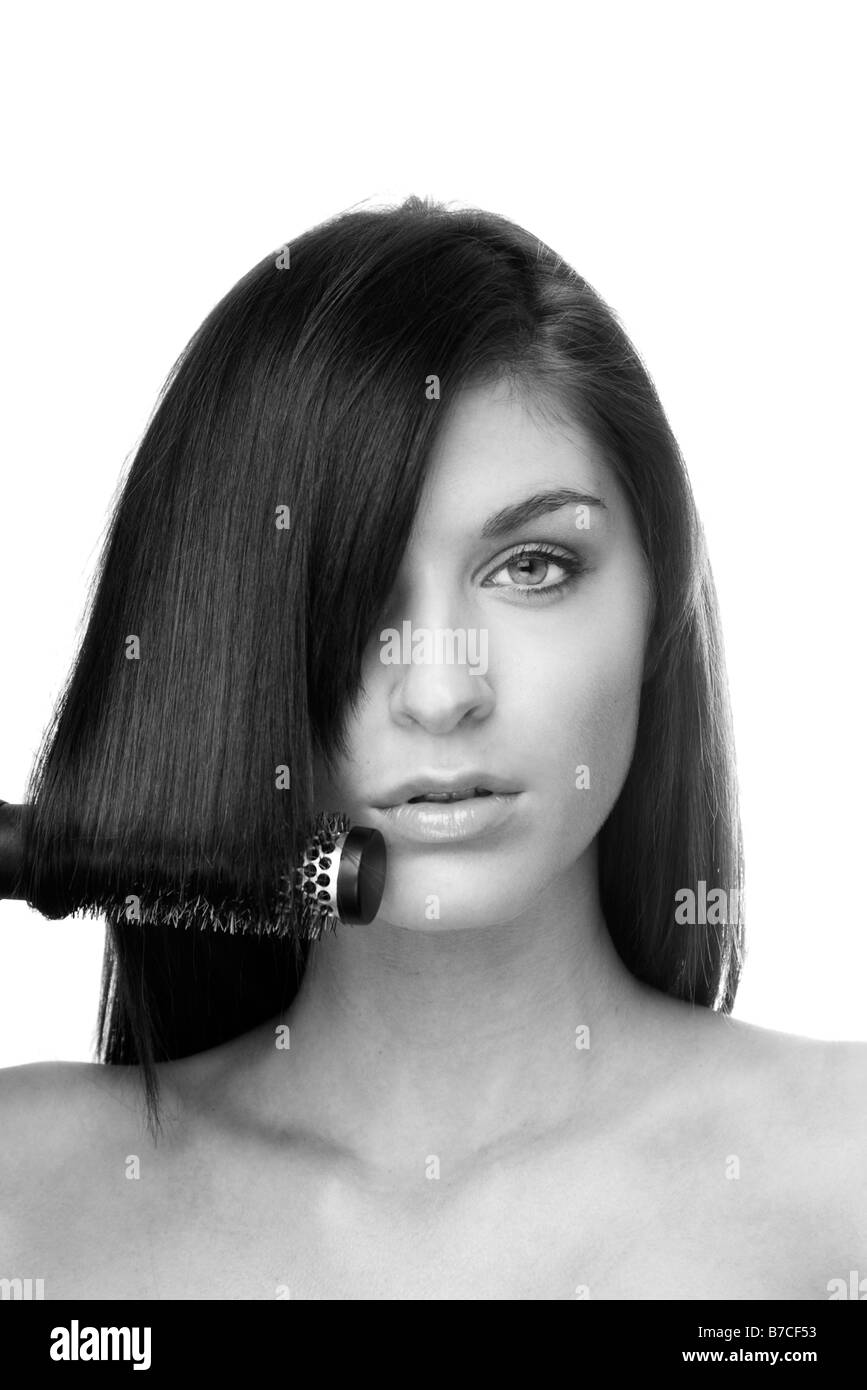 Woman with glowing skin Black and White Stock Photos & Images - Alamy