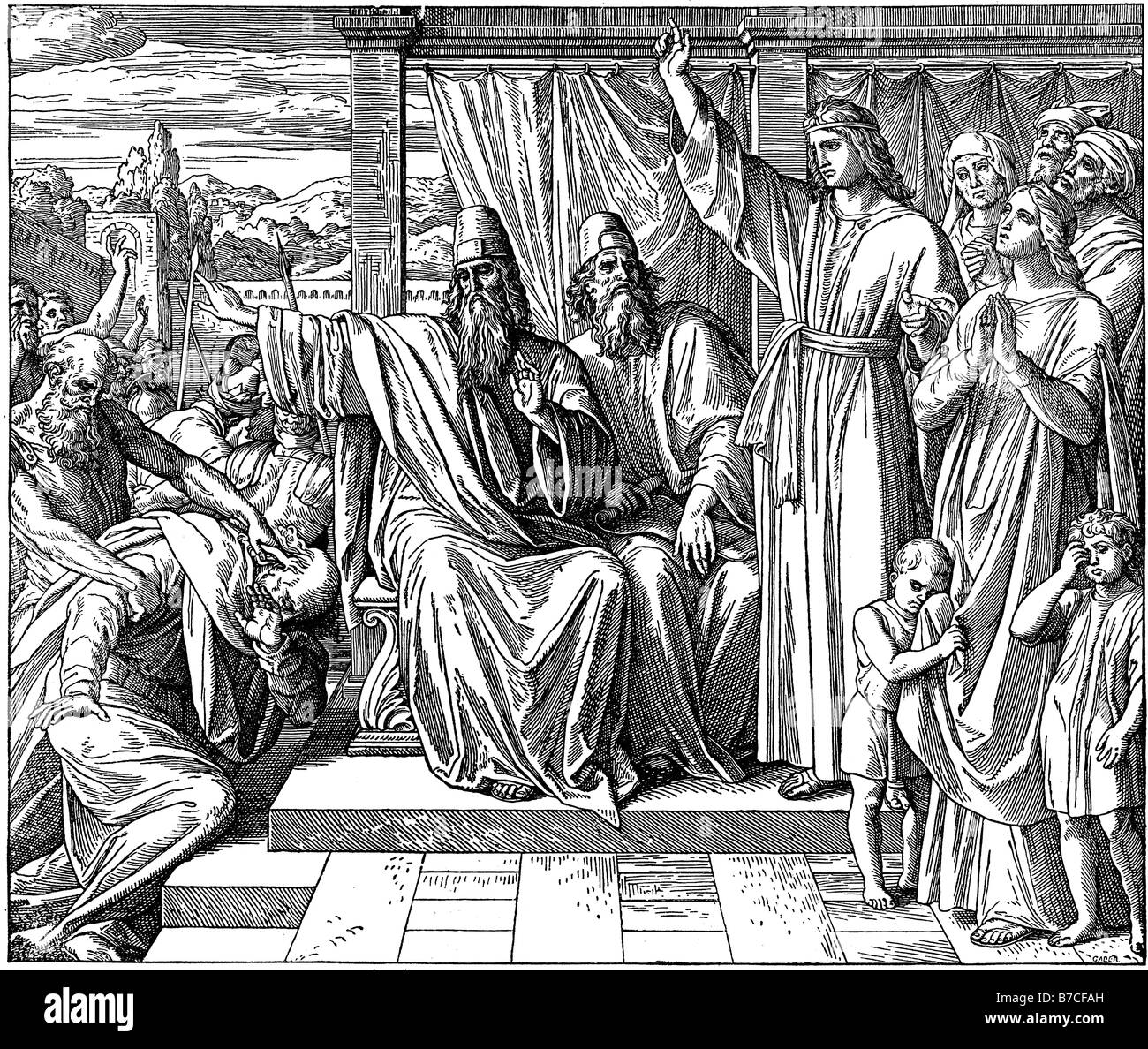 Daniel saves Susanna from death Stock Photo - Alamy