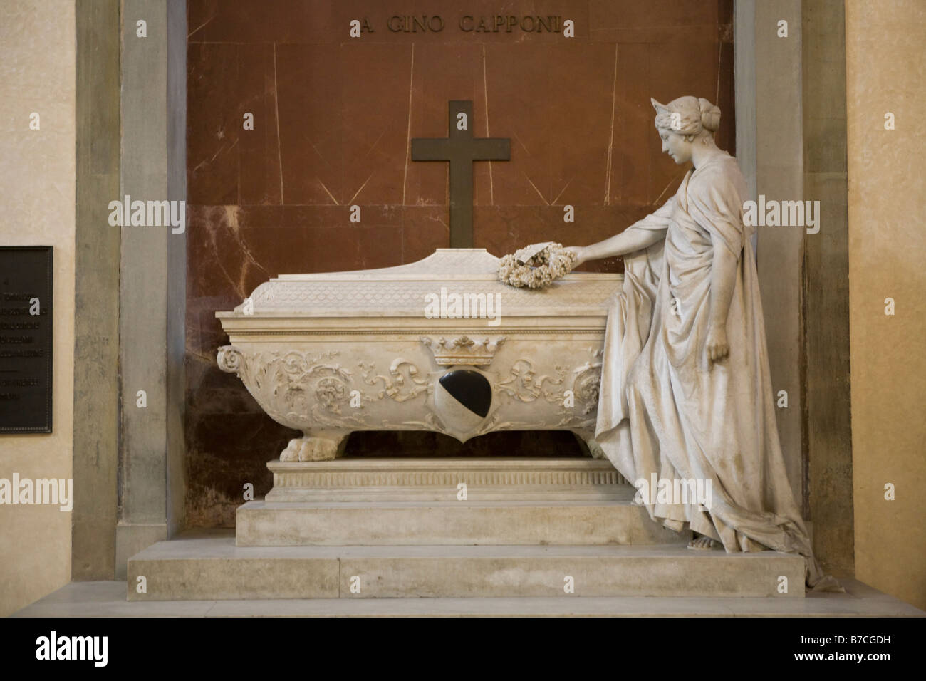 Tomb monument in Basilica de Santa Croce in Florence italy Stock Photo ...