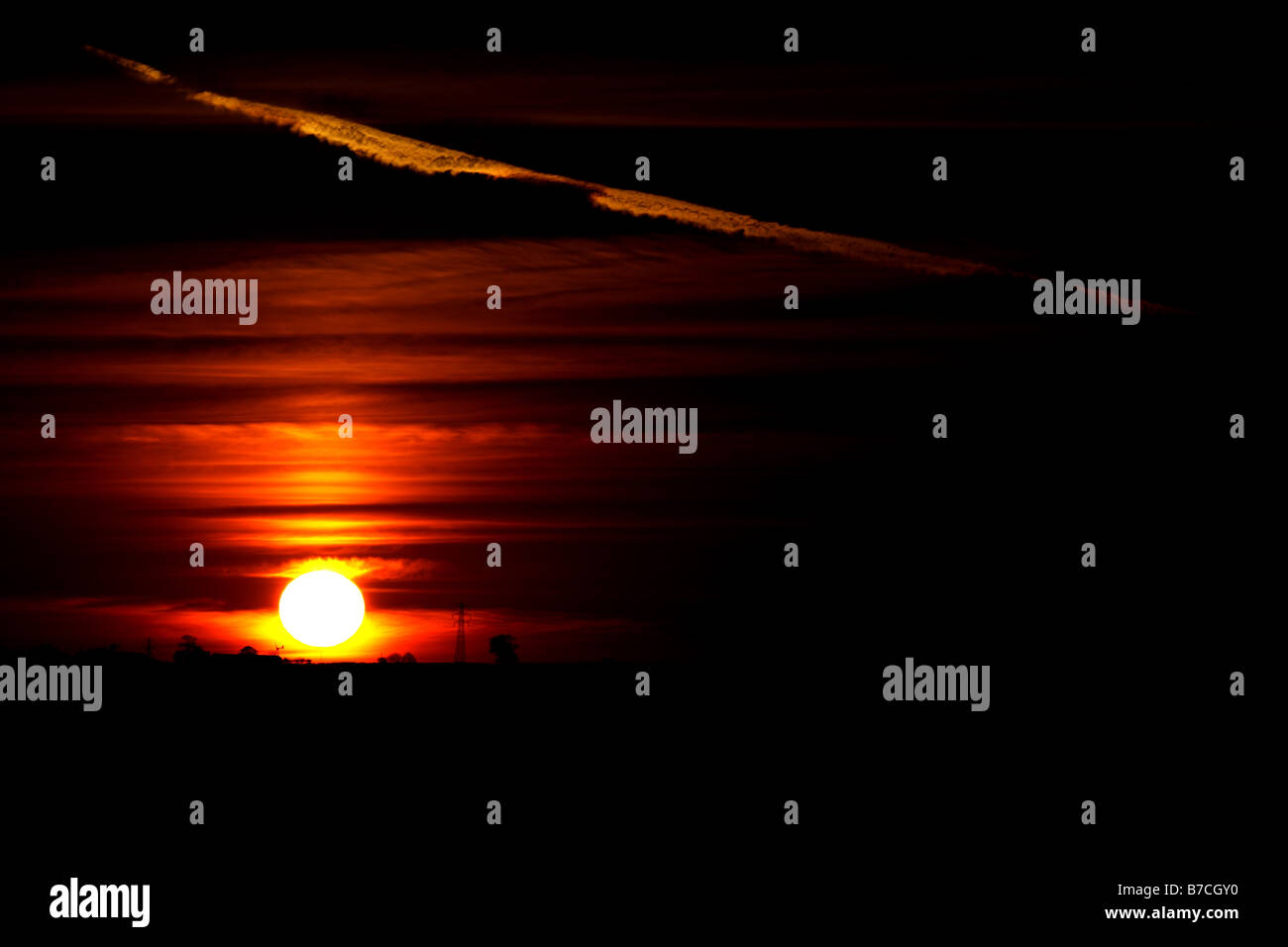 Red Sky At Night Stock Photo - Alamy