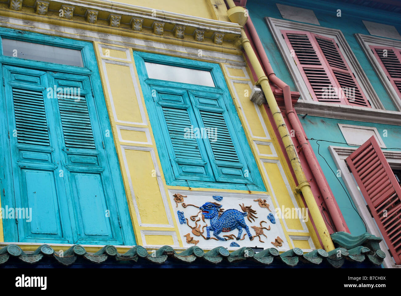 Window shutters Asian style Stock Photo - Alamy