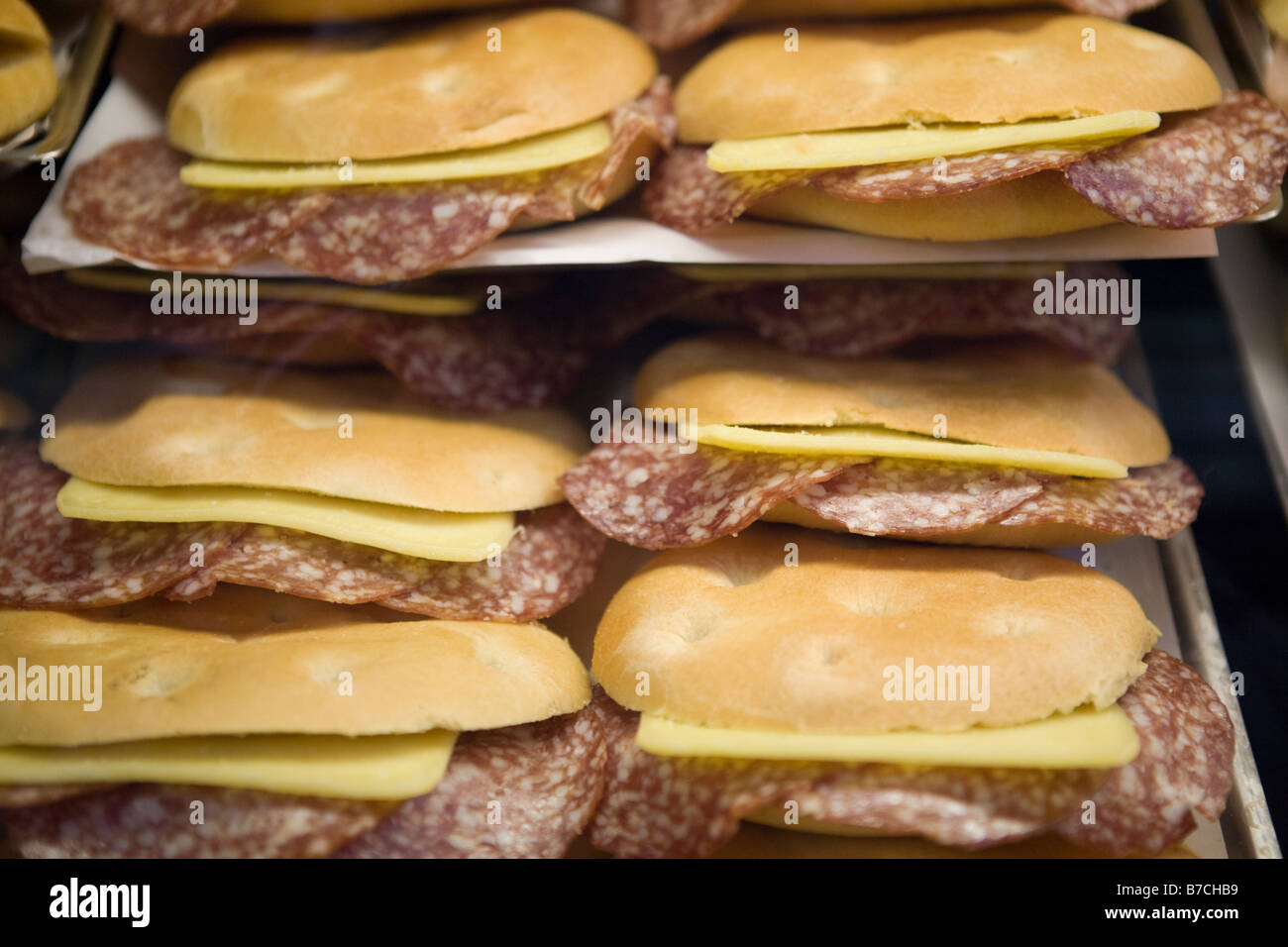 Panini in the window at a deli shop in Florence, Italy Stock Photo - Alamy
