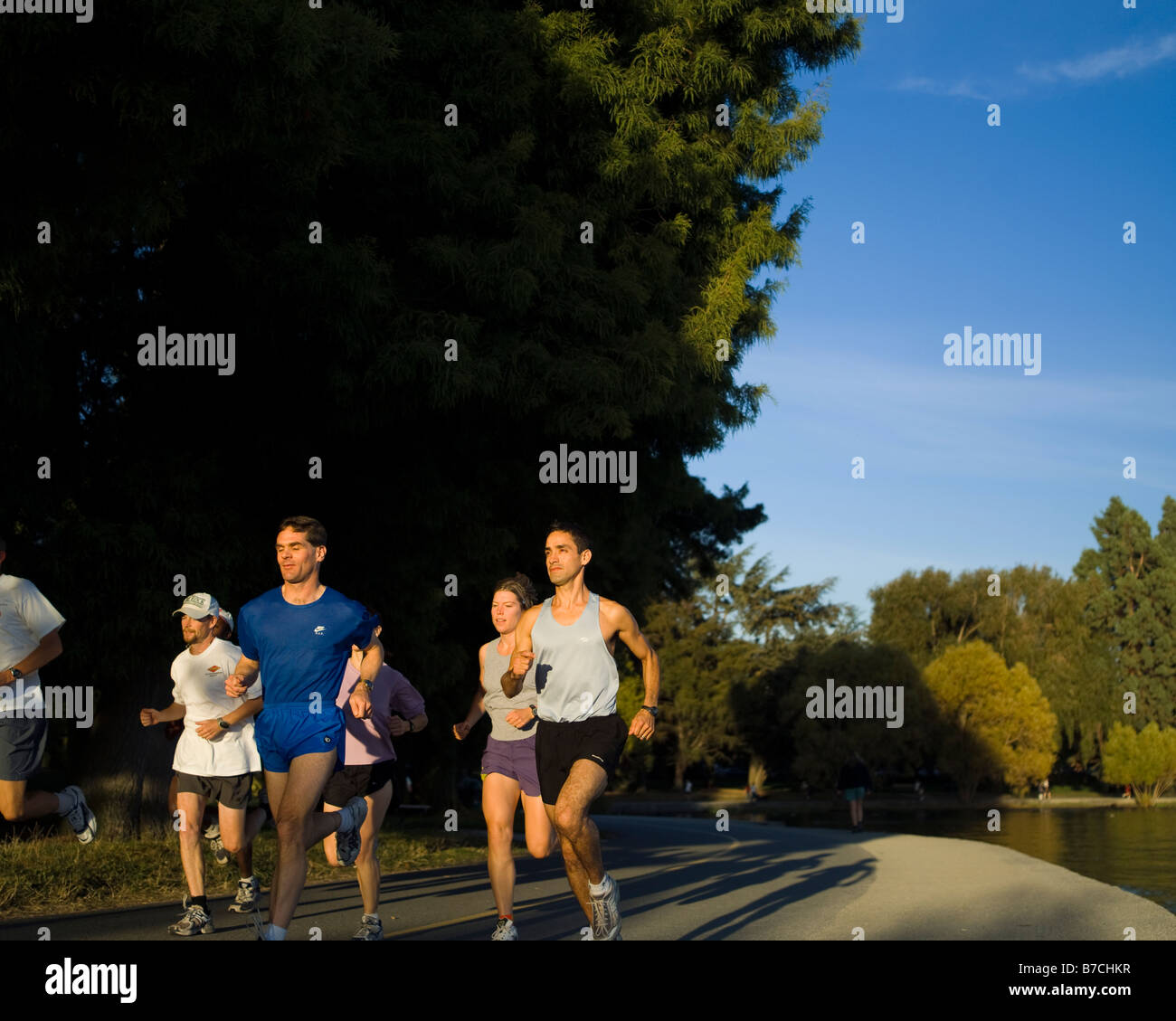 Runners in Seattle's Green Lake Park shot for Runner's World magazine ...