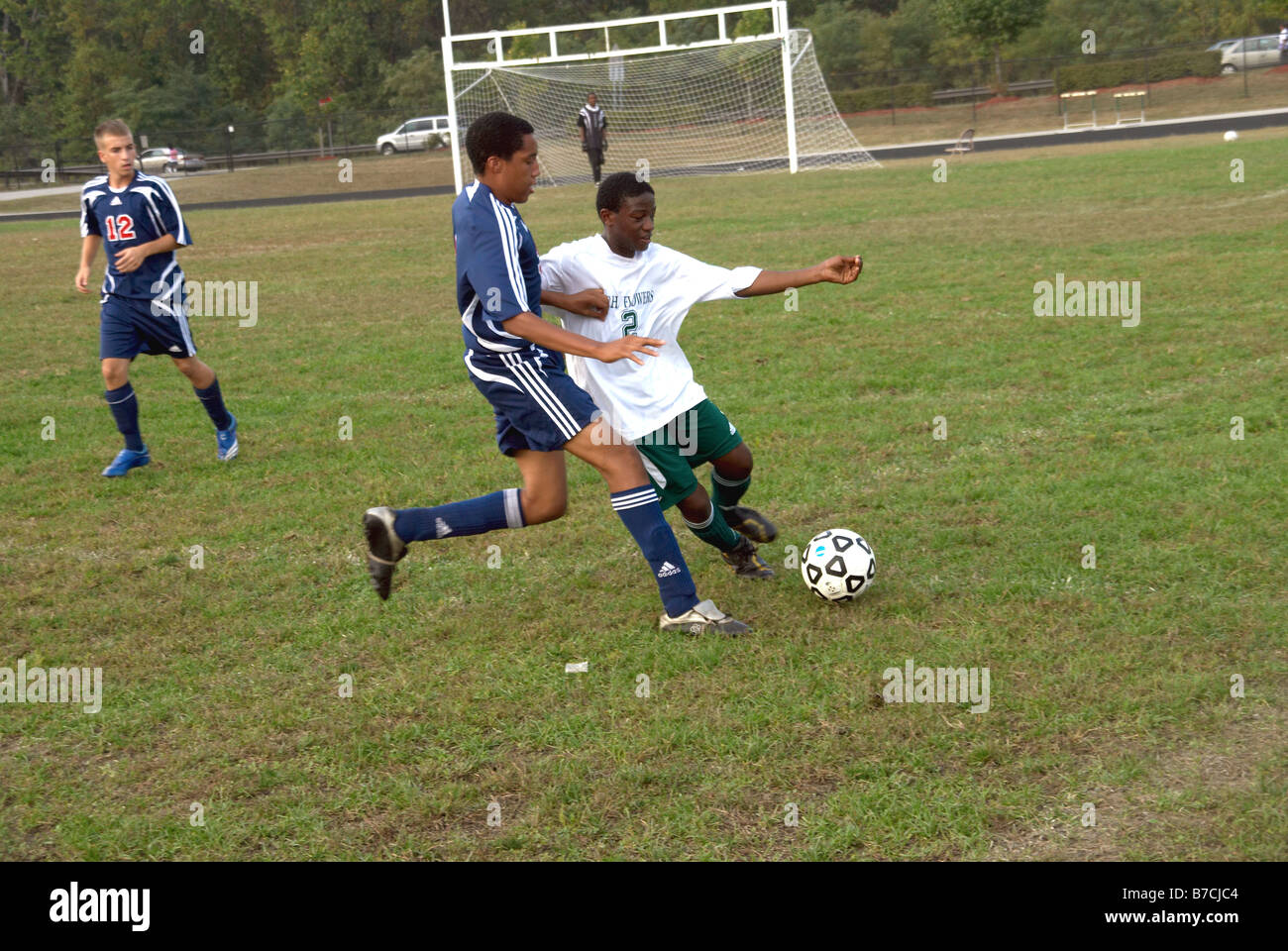 High school soccer game Stock Photo - Alamy