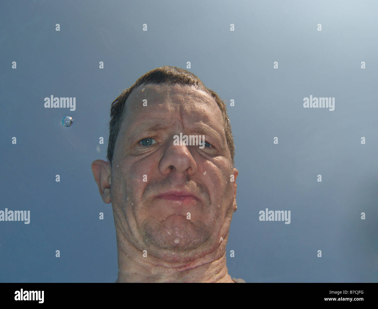 Man with distorted face hi-res stock photography and images - Alamy