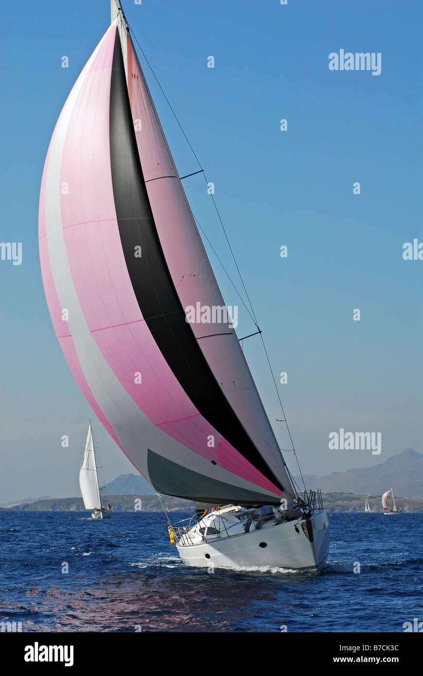 sailing boat on sail Stock Photo - Alamy