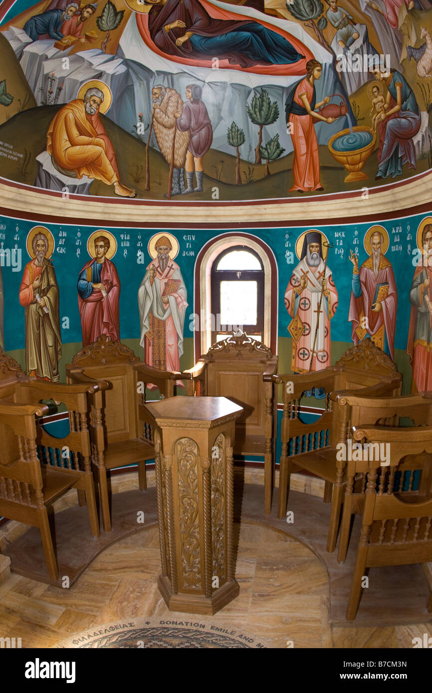 Church on the baptism site in Bethany Jordan Place where Jesus was ...