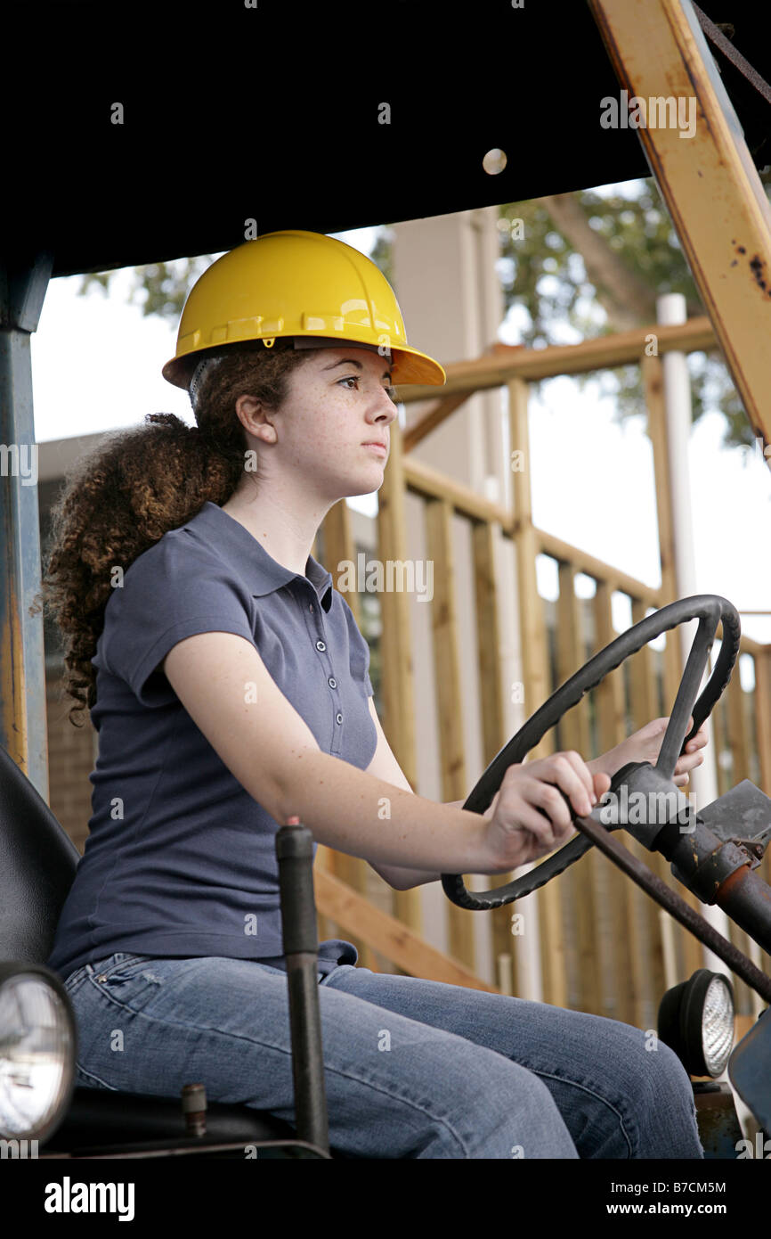Female bulldozer operator hi-res stock photography and images - Alamy