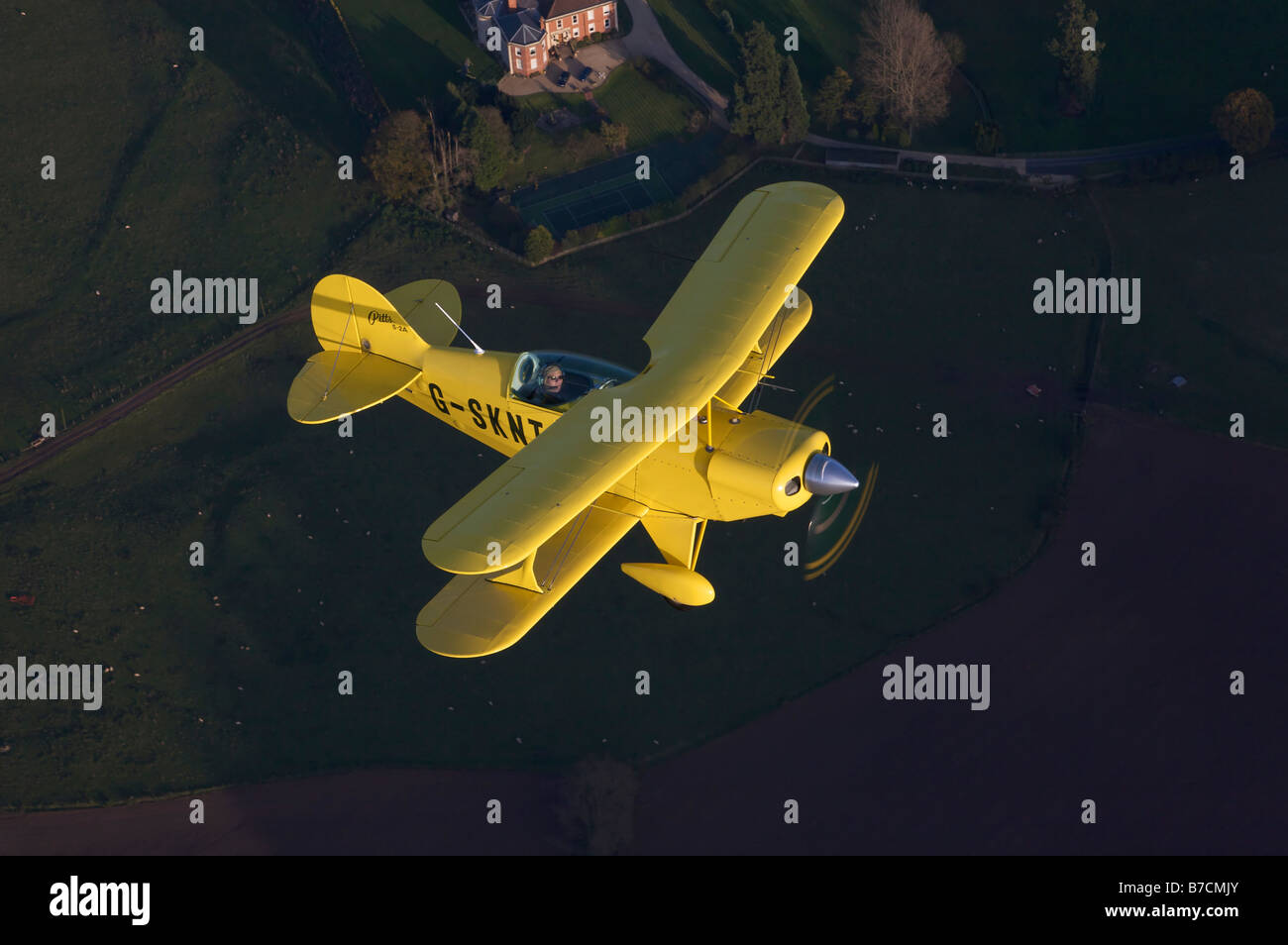 Pitts S2A Two Seater Aerobatic Aircraft in flight Stock Photo - Alamy