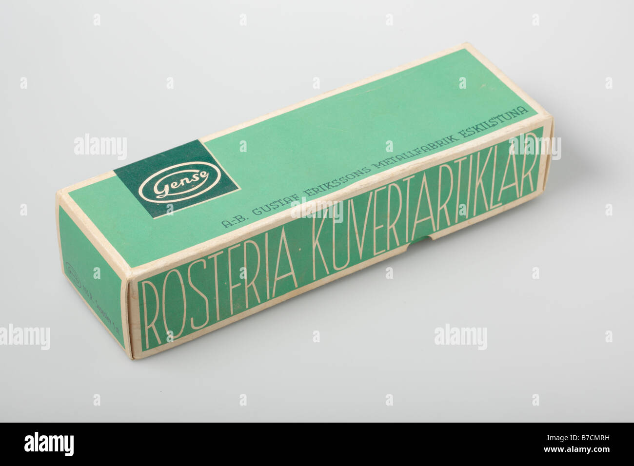 Swedish vintage cardboard box "GENSE / A.-B. GUSTAF ERIKSSONS ...