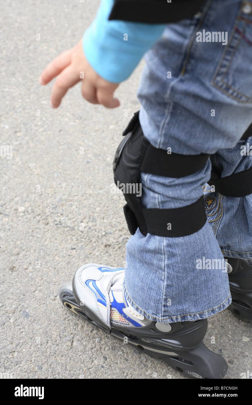 Child rollerblades detail hi-res stock photography and images - Alamy