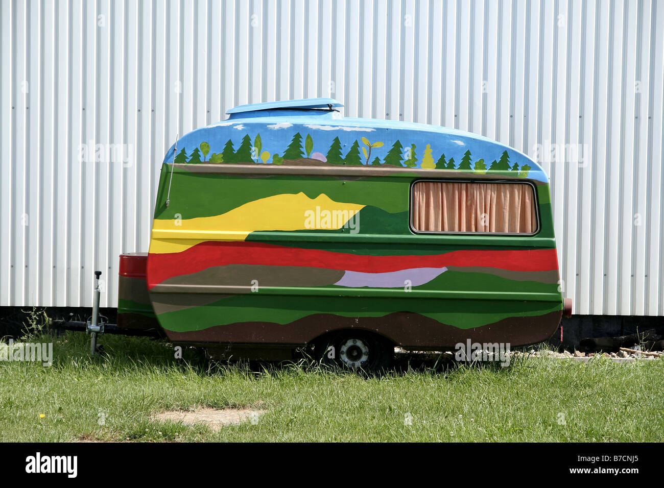 Multicoloured caravan hi-res stock photography and images - Alamy