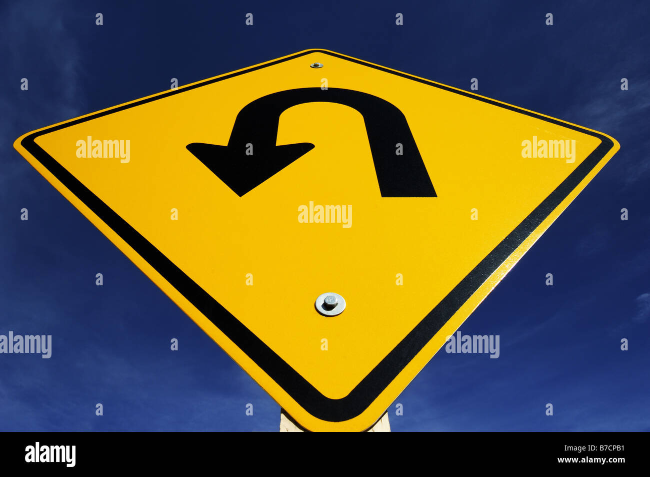 traffic sign with arrow, USA Stock Photo - Alamy