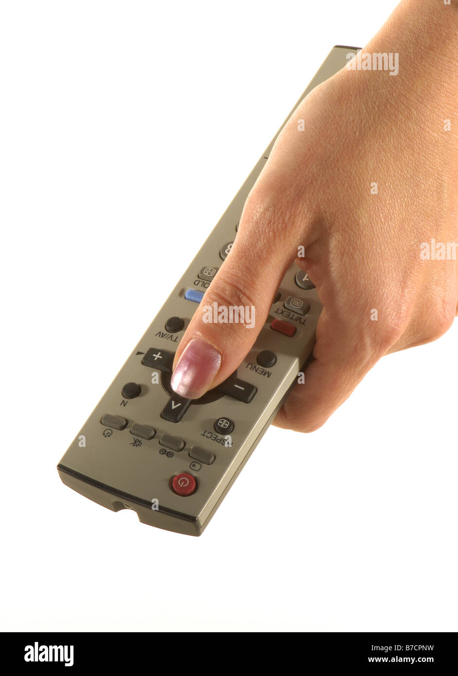 hand with remote control Stock Photo - Alamy
