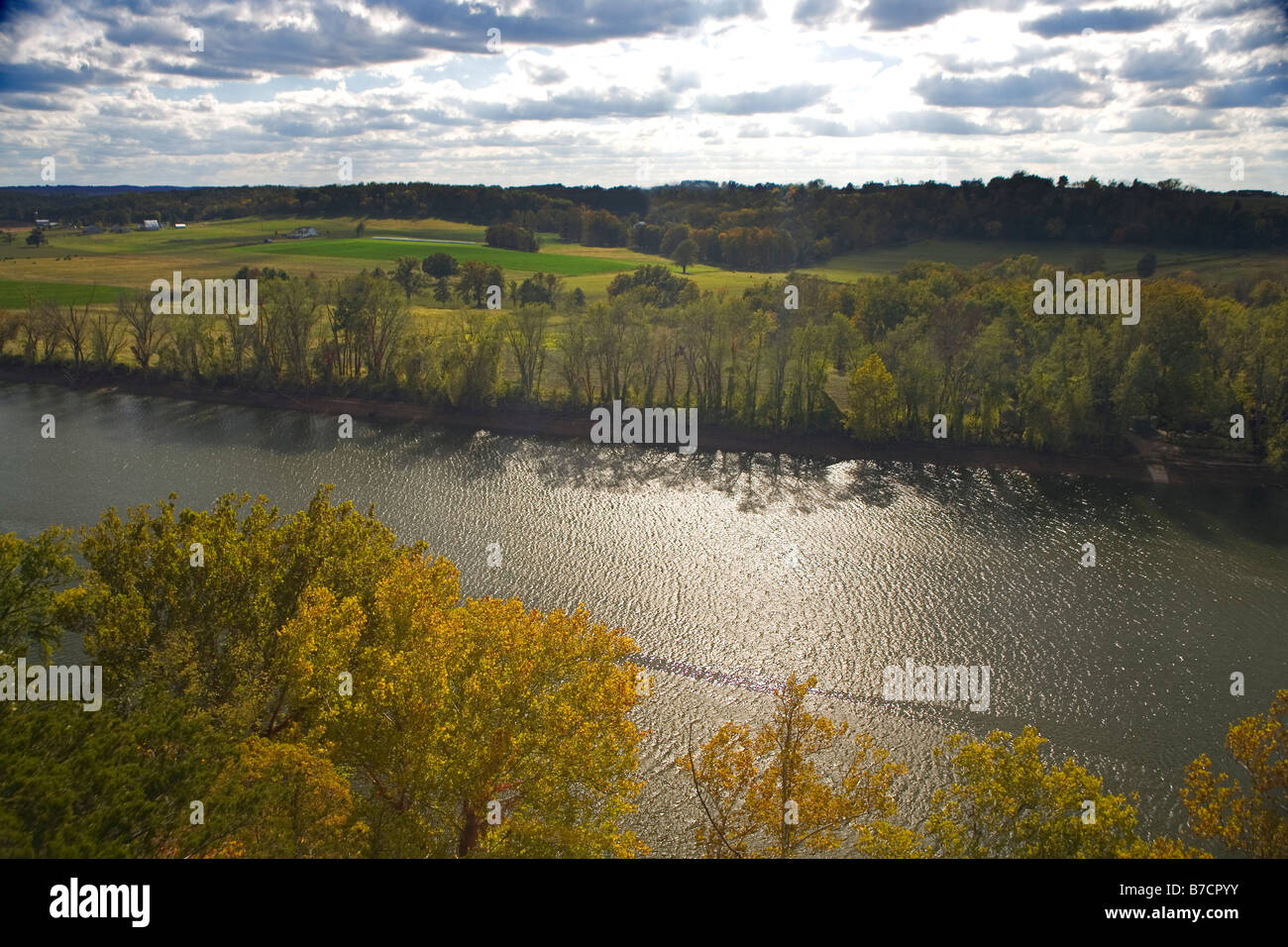 Painted Rock view of Osage River Stock Photo - Alamy