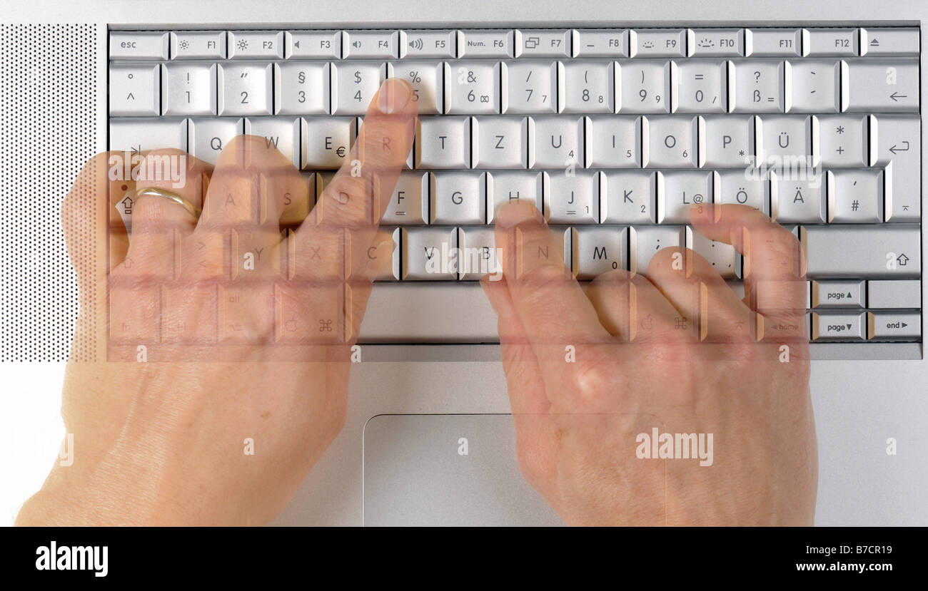 hands on keyboard Stock Photo - Alamy
