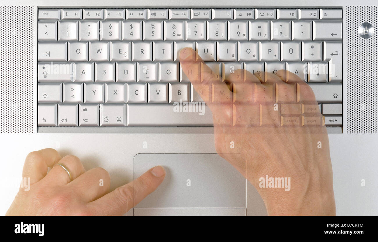 hands on keyboard Stock Photo - Alamy
