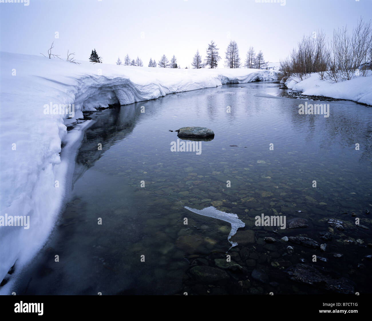 Russia. Yamal Region, river Sob'. Winter Stock Photo - Alamy