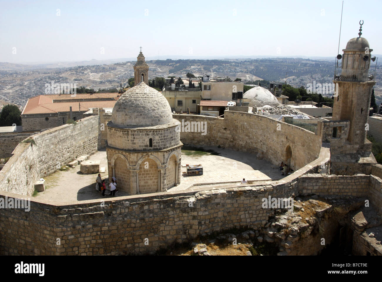 Rock of Ascension of Jesus Christ on Mt. of Olives in Jerusalem, Israel ...