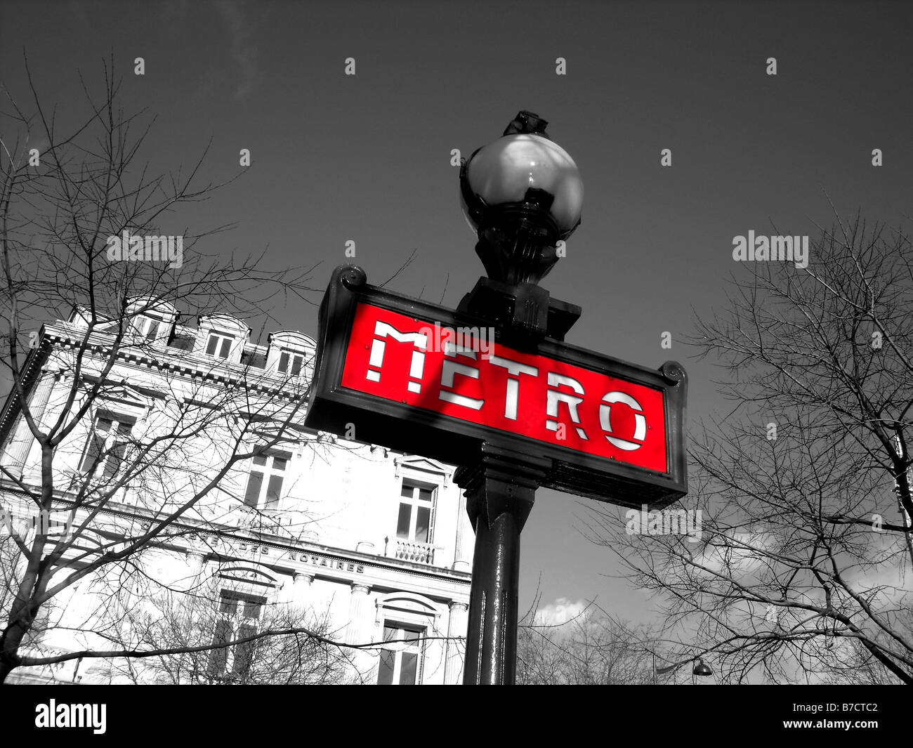 Paris Metro sign Stock Photo - Alamy