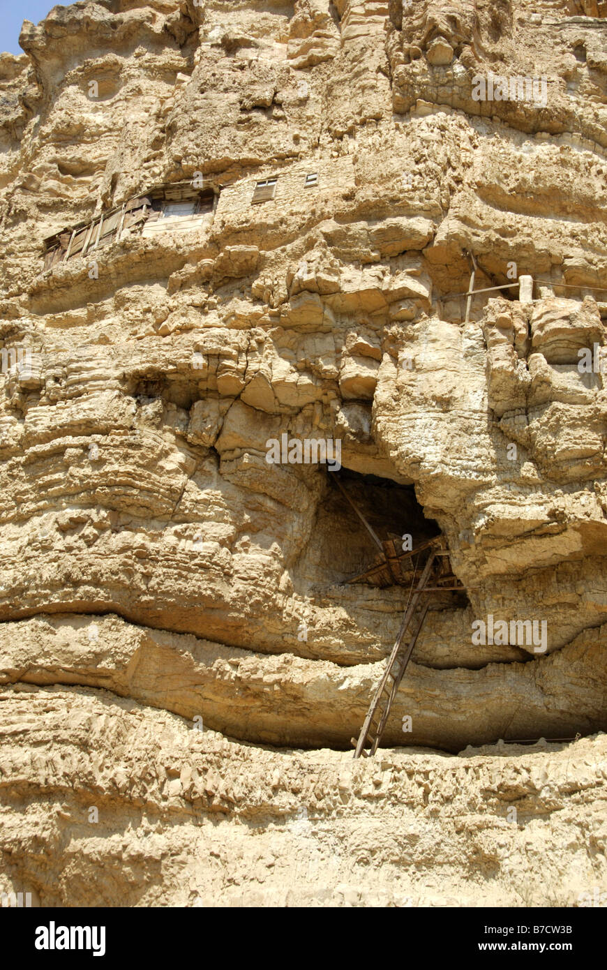 Monk cell, Monastery of St. George the Hozebite in Judean Desert near ...
