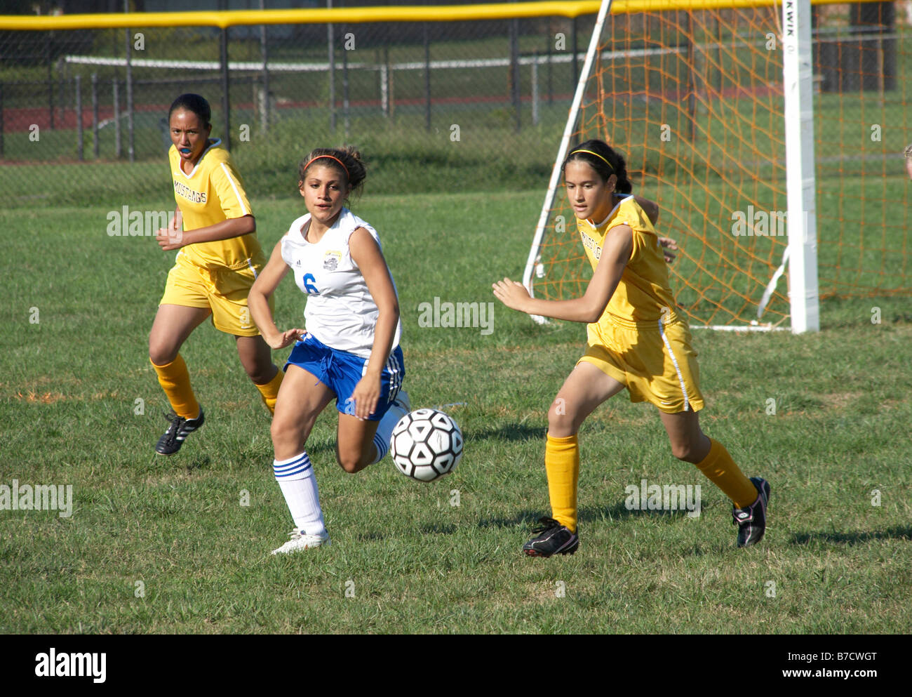 High school soccer game Stock Photo - Alamy
