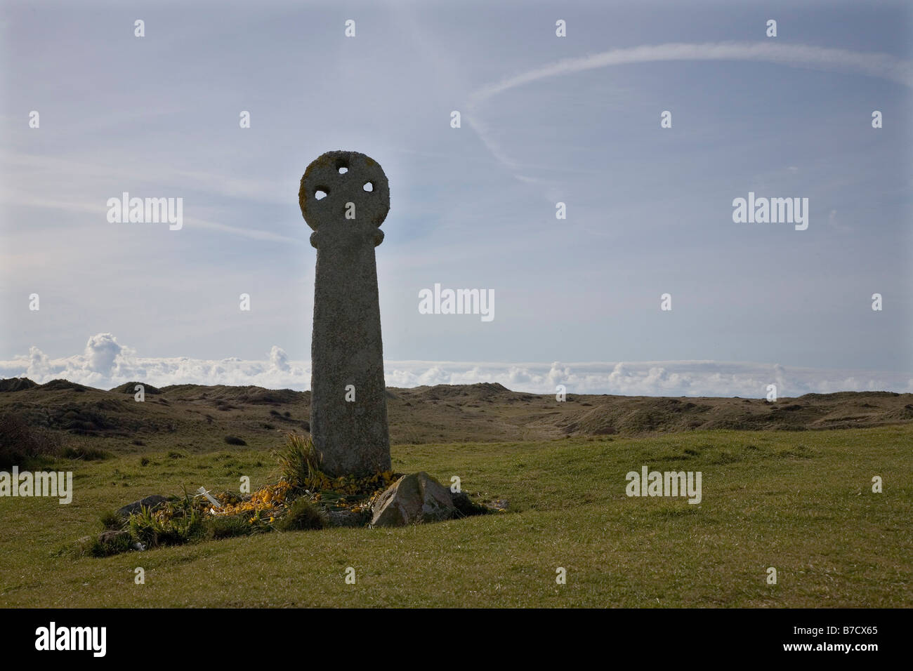 St Pirans Cross in Cornwall Stock Photo - Alamy