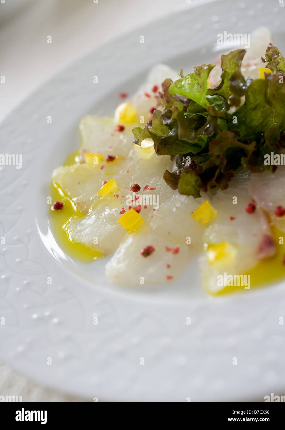 Carpaccio of Red snapper Stock Photo - Alamy
