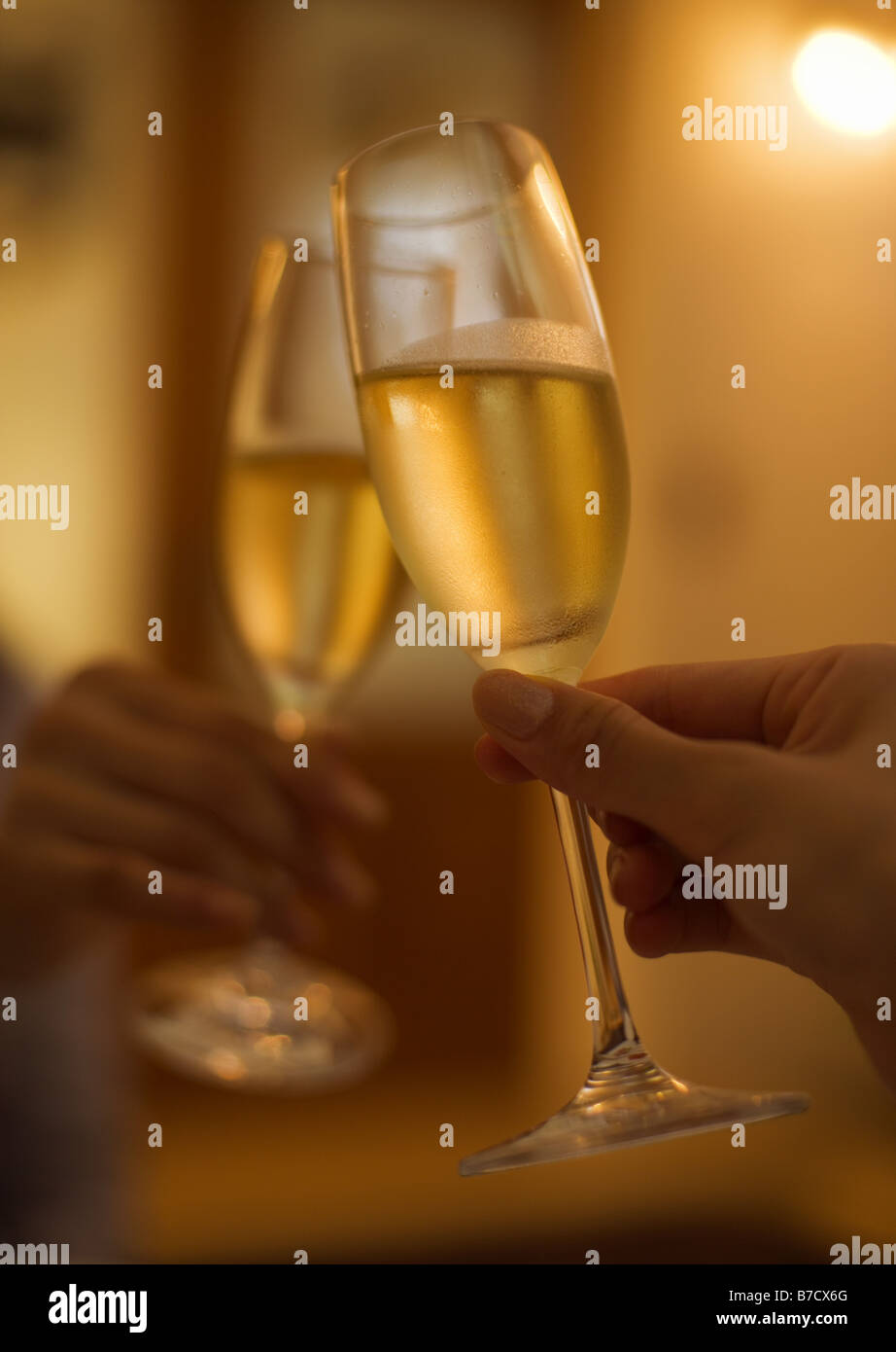 Toasting with champagne Stock Photo - Alamy