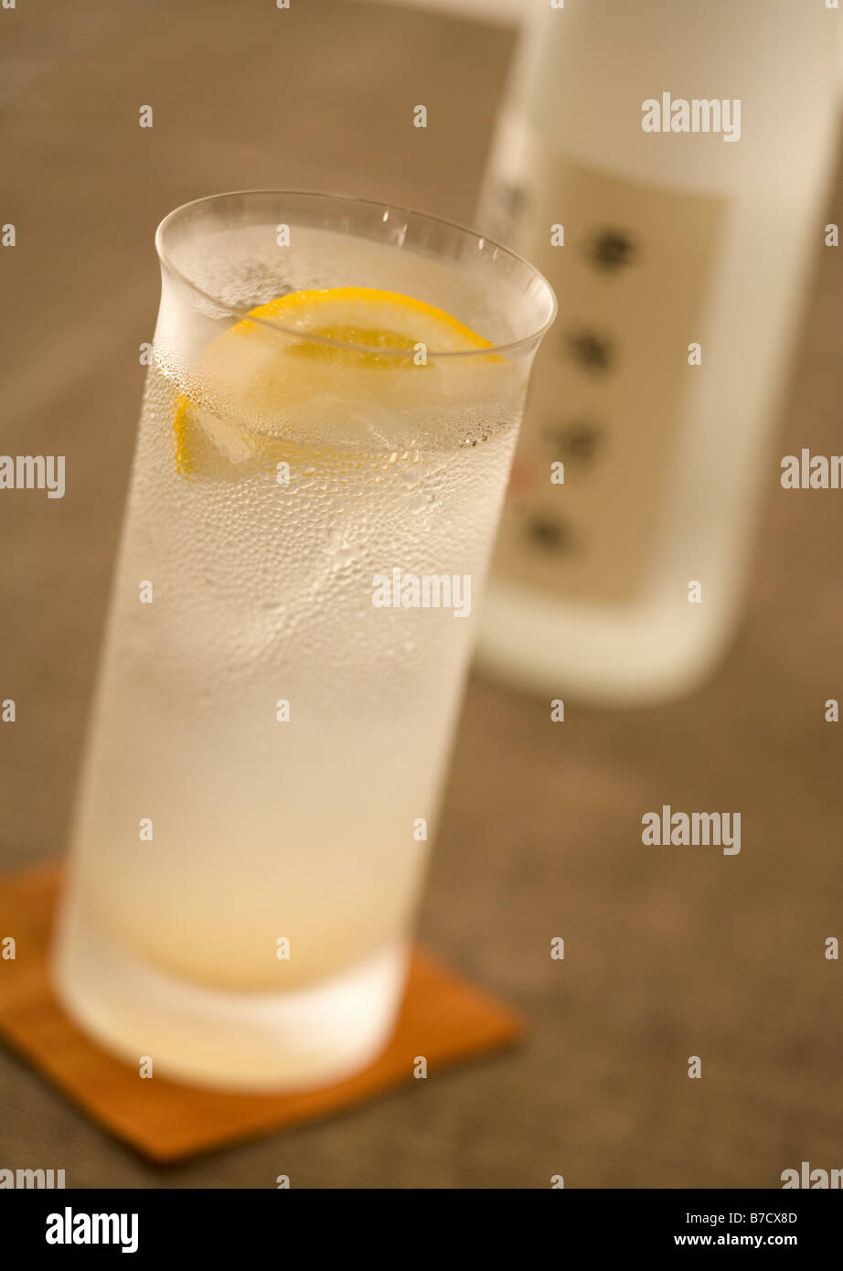 A glass of gin fizz Stock Photo - Alamy