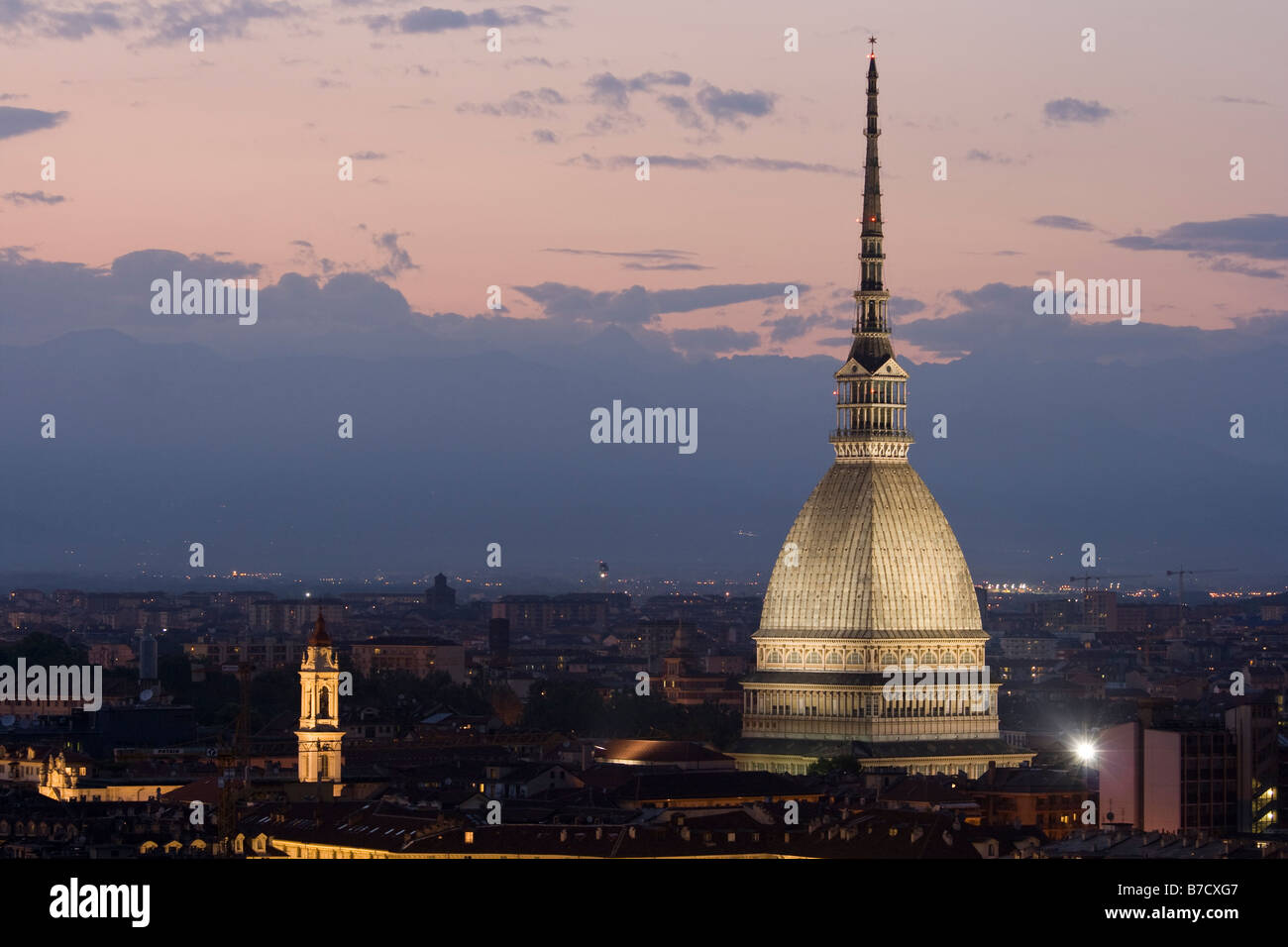 Mole Antonelliana, Night, Synagogue, Turin, Piedmont, Italy, Landscape ...