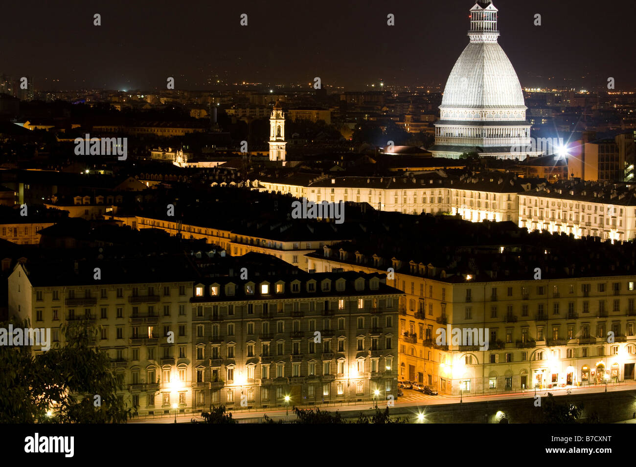 Mole Antonelliana, Night, Synagogue, Turin, Piedmont, Italy, Landscape ...