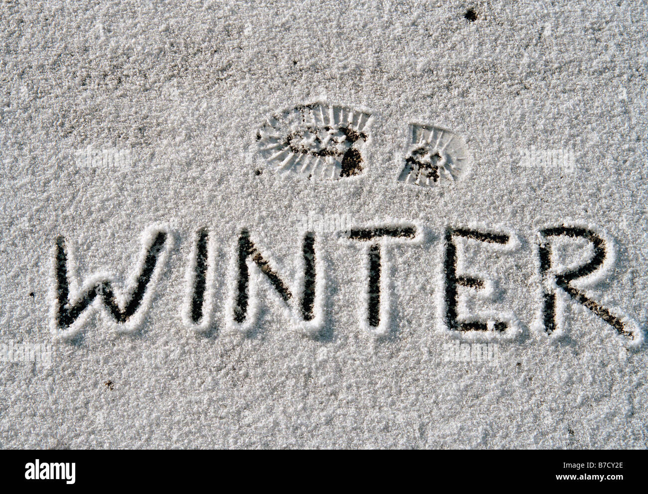 Letters written in snow hi-res stock photography and images - Alamy