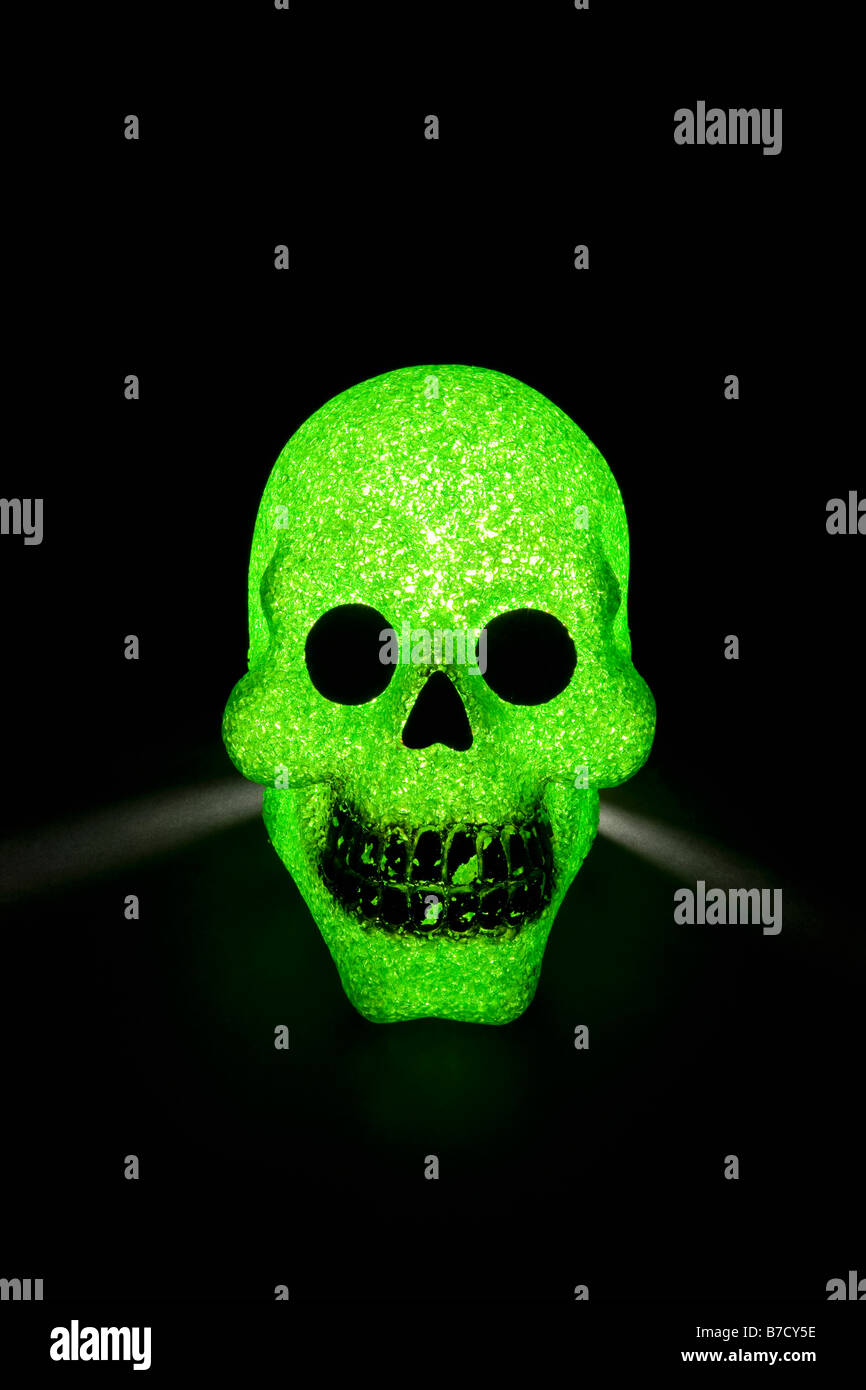 A green skull Stock Photo - Alamy