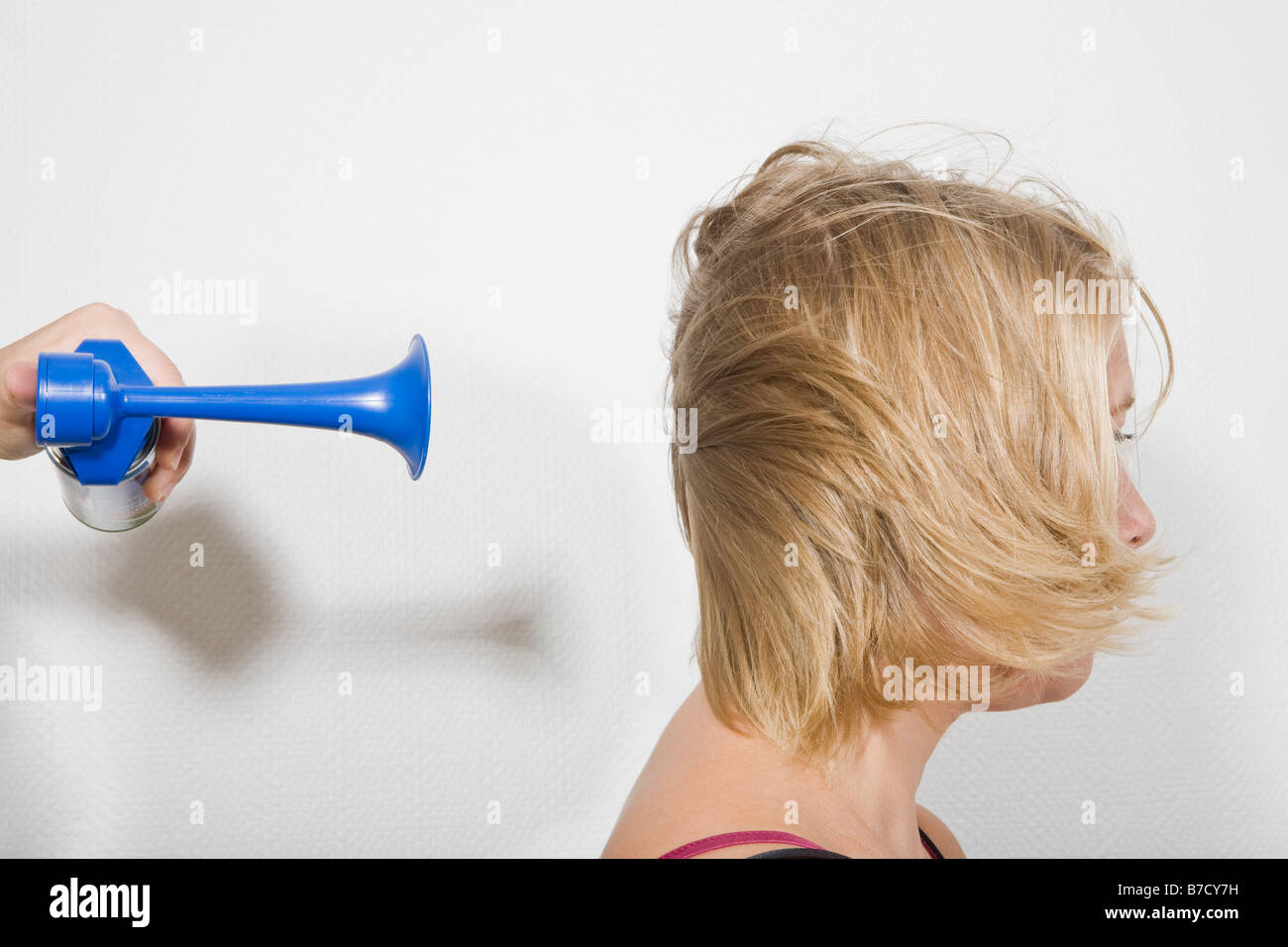 Air horn hand hi-res stock photography and images - Alamy