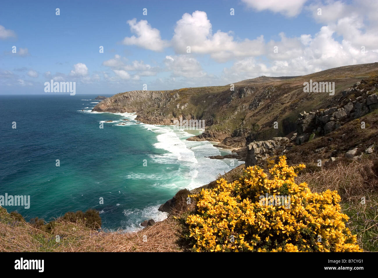 Trevean Cliff, Penwith on North Coast of Cornwall Stock Photo - Alamy