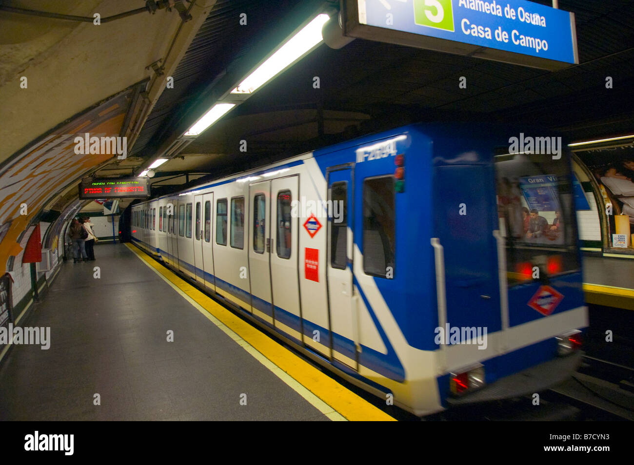 Madrid Metro train Stock Photo - Alamy